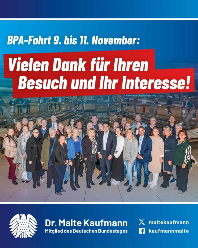 3. BPA-Fahrt 2025 – Dr. Malte Kaufmann MdB